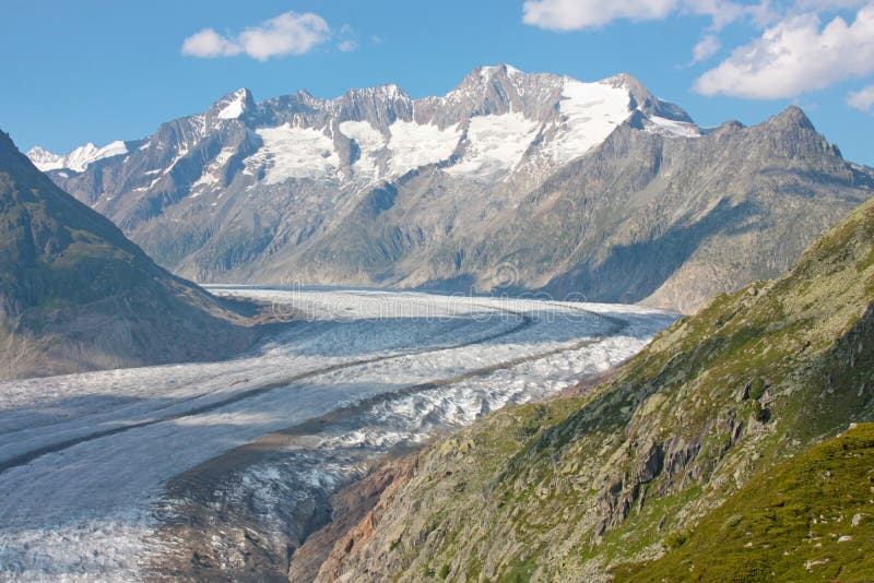 Aletsch Glacier stock image. Image of glacier, peak, summit - 15744027