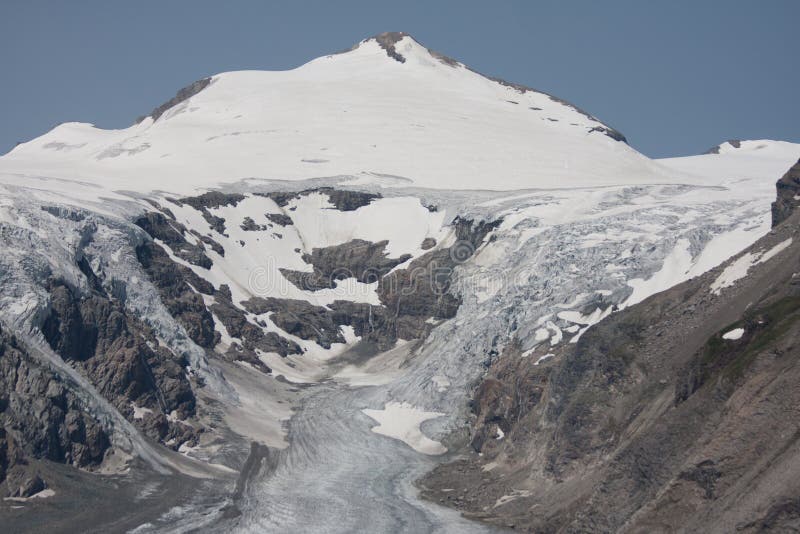 Grossglocknergletsjer, De Hoogste Berg Van Oostenrijk Stock Foto ...