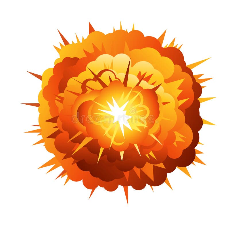 De Grote Explosie Van De Beeldverhaalbom Vector Illustratie ...