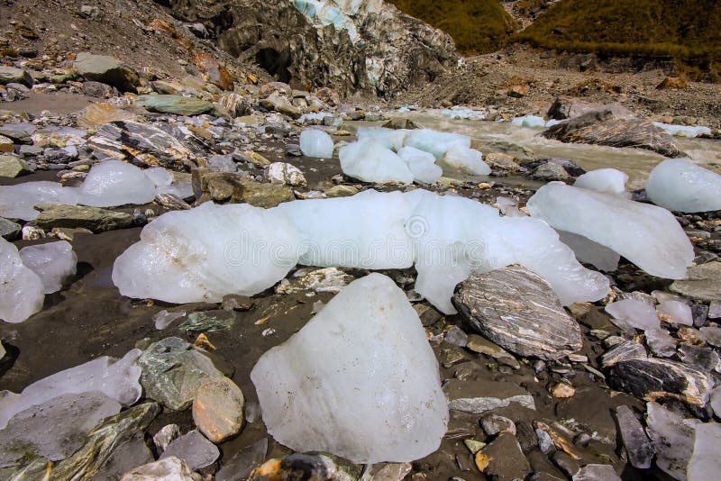 Grote Blokken Van Ijs Van De Gletsjer Stock Foto - Image of beeld, vorm ...