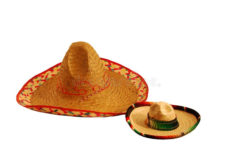 Grote en kleine Sombrero's stock foto. Image of spaans - 6238332