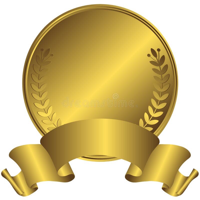 Grote Gouden Medaille (vector) Vector Illustratie - Illustration of ...