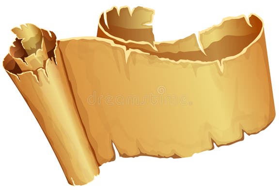Grote Gouden Rol Van Perkament Vector Illustratie - Illustration of ...