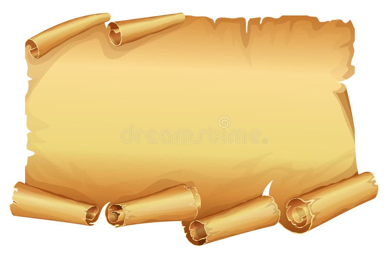 Grote Gouden Rol Van Perkament Vector Illustratie - Illustration of ...