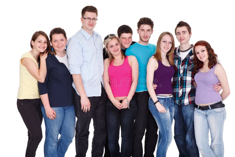 Grote Groep Aziatische Vrienden Stock Afbeelding - Image of half, team ...