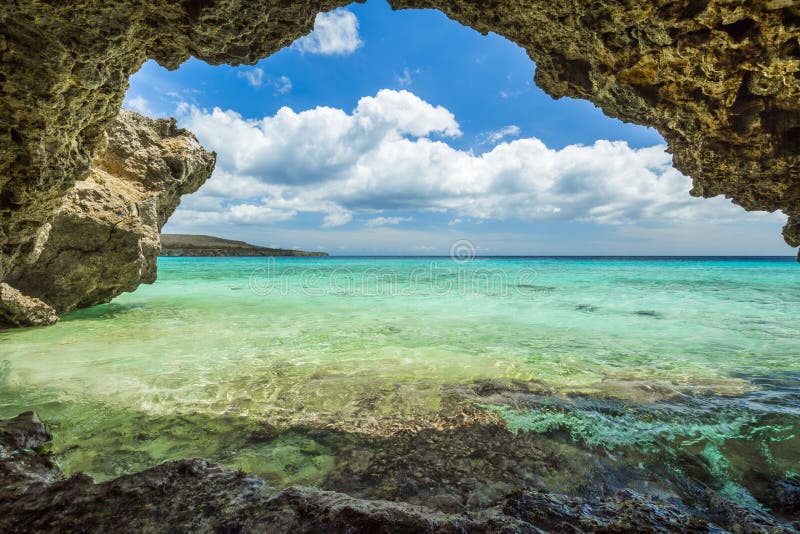 Grote Knip Beach in West Punt Area, Curacao Stock Photo - Image of ...