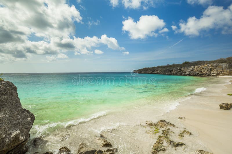 Grote Knip Beach, Curasao Tropical Beach Stock Photo - Image of ...