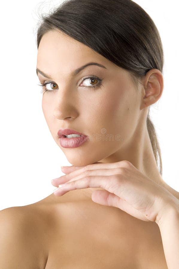 Natte Lippen Stock Foto Image Of Mooi Kaukasisch Vloeistof 10802786