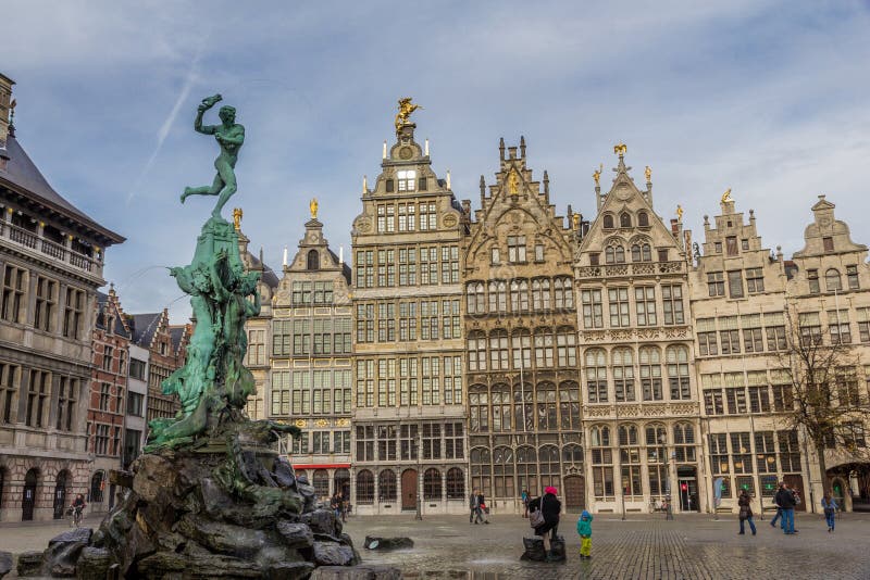Grote Markt, Anversa, Belgio Fotografia Editoriale - Immagine di ...