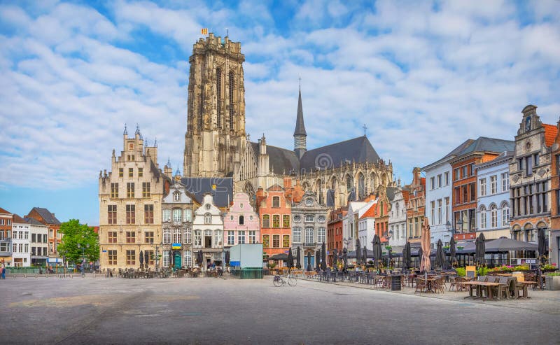 Grote Markt Square in Mechelen, Belgium Stock Photo - Image of europe ...