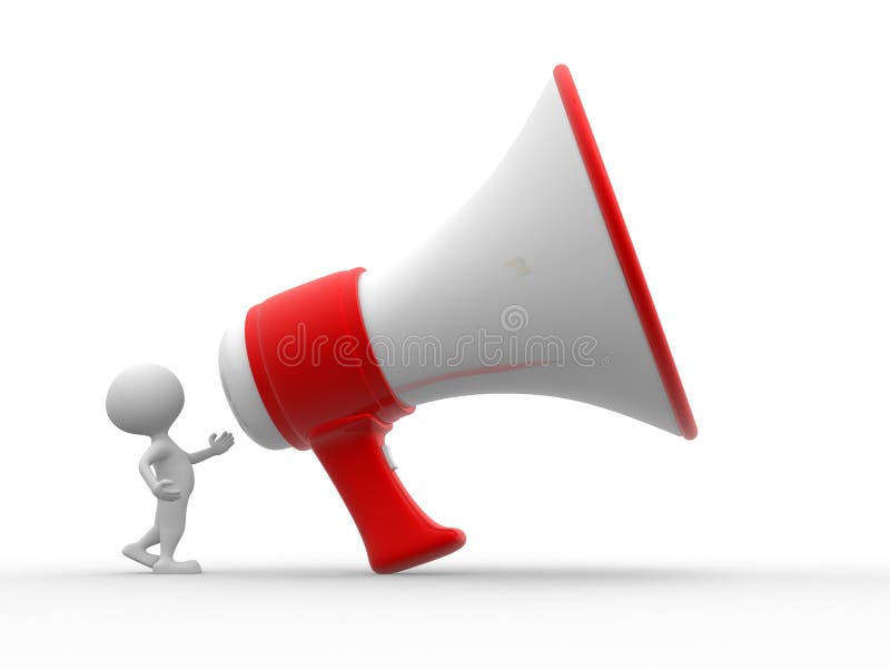 Rode megafoon vector illustratie. Illustration of symbool - 16621832