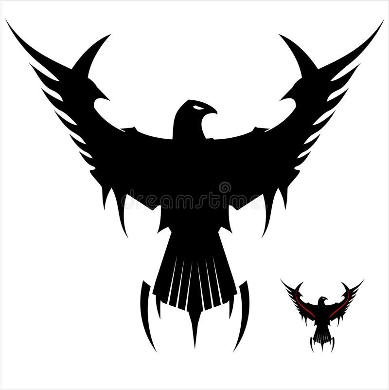 Zwarte arend vector illustratie. Illustration of sterk - 171110443