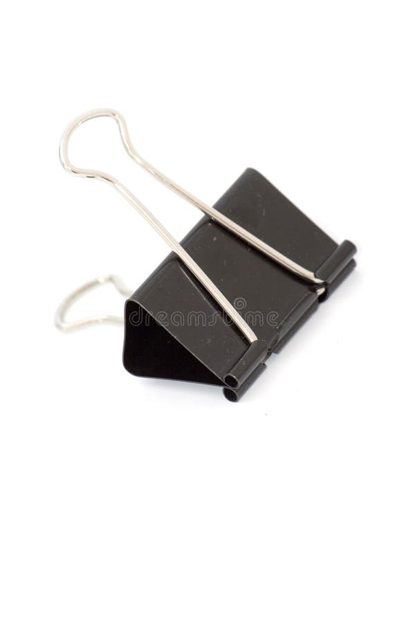 Grote zwarte paperclip stock afbeelding. Image of geassorteerd - 4346885