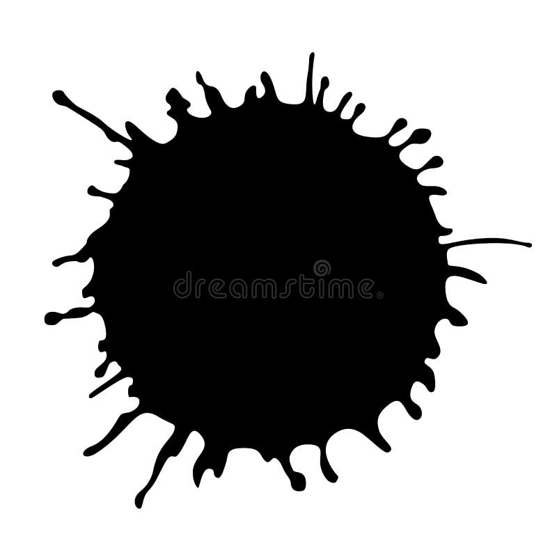 Grote zwarte vlek vector illustratie. Illustratie bestaande uit element ...