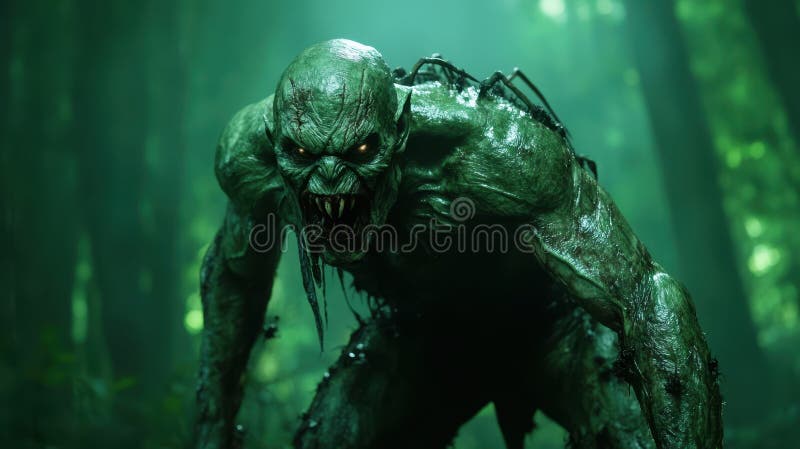 Grotesque Creature with Humanoid Body and Insect Features Stock ...