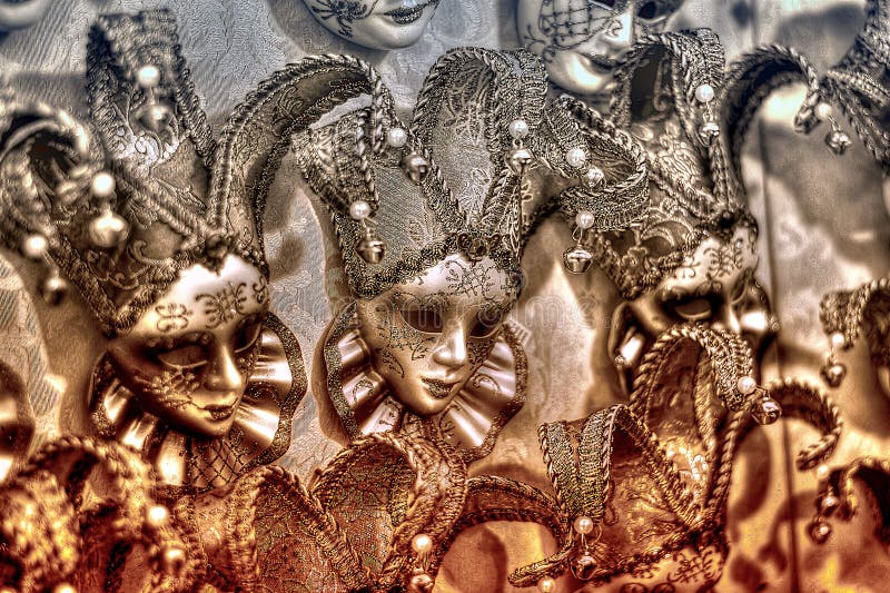 Grotesque Masks for Parties and Fun Stock Illustration - Illustration ...