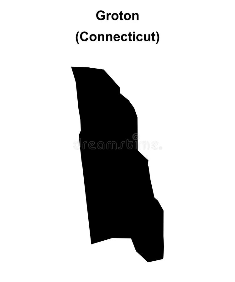 Groton outline map stock vector. Illustration of detailed - 357247321