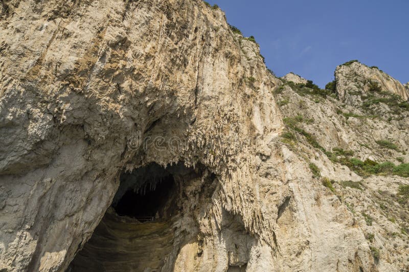 Grotta Bianca Di Capri, Italia Immagine Stock - Immagine di isola ...