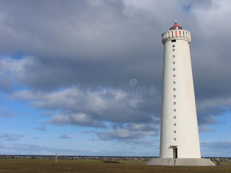 Grotta Lighthouse, Iceland stock photo. Image of reykjavik - 11602698