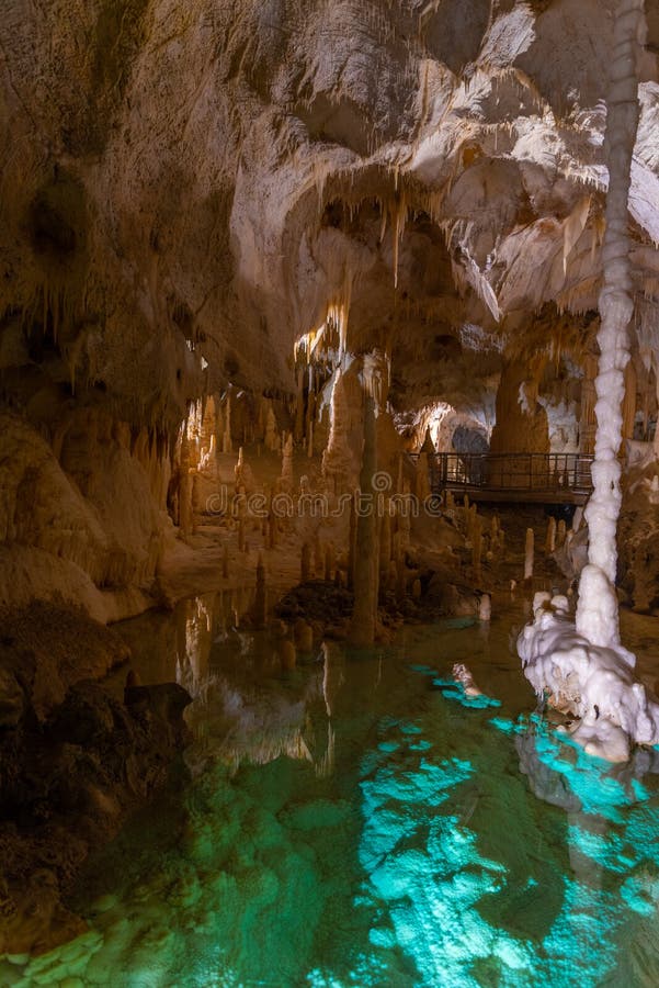 Grotte Di Frasassi Caves in Italy Stock Image - Image of natural, wind ...