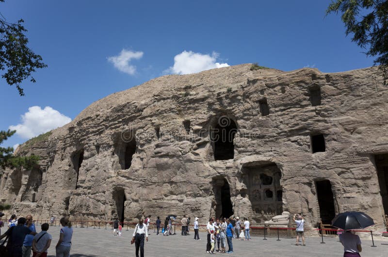 Grottes de Datong Yungang image stock éditorial. Image du intérieur ...