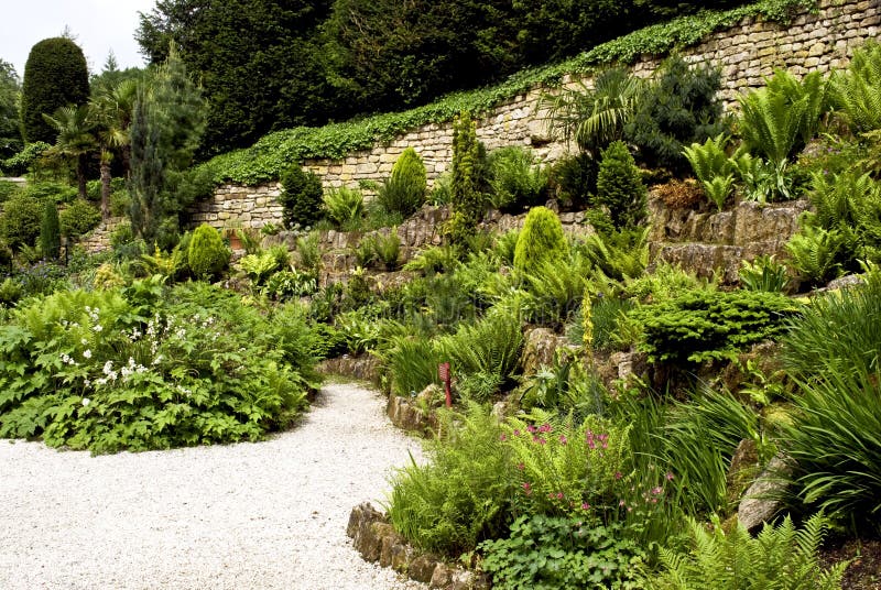 Formal English garden. stock image. Image of serenity - 32717693