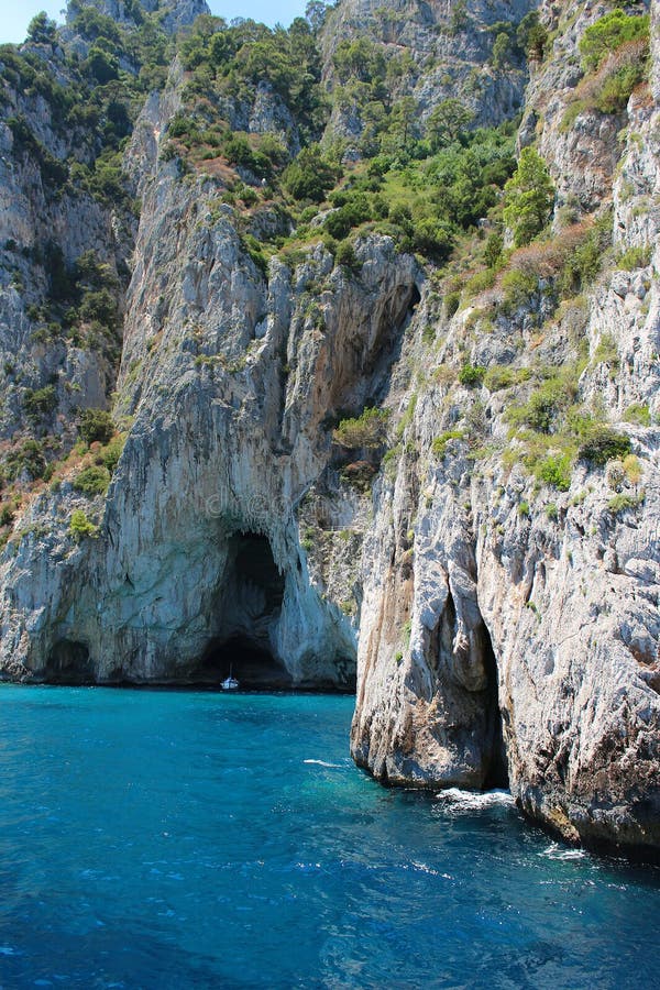 Grotto in Capri stock image. Image of grotto, limestone - 57931417