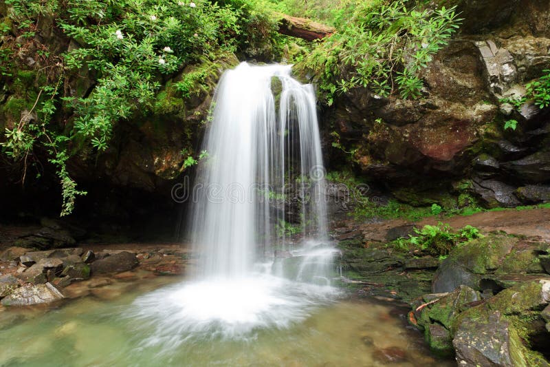 Grotto Waterfall stock image. Image of park, tropical - 2594543