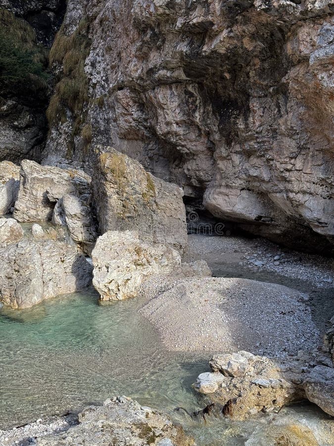Grotto: Rock Formations and Pool Stock Image - Image of summer ...