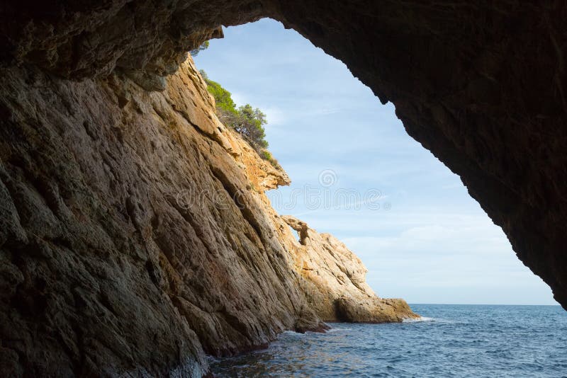 Grottos at coast stock photo. Image of place, beach - 256314076