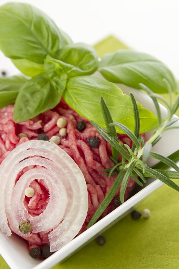 Groud meat stock image. Image of leaves, herbal, close - 27629757