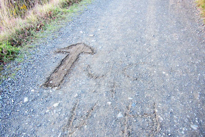 Ground arrow stock photo. Image of path, trek, spain - 71955510