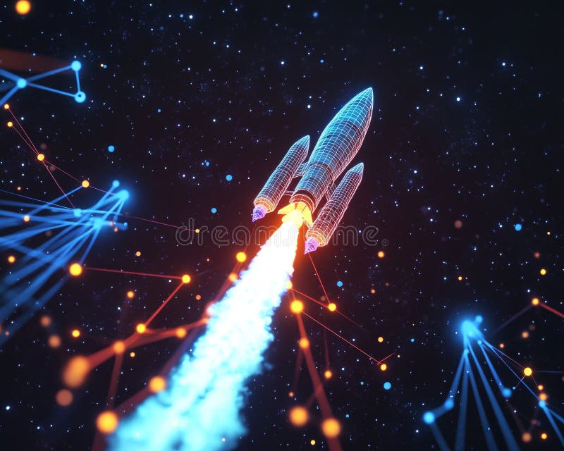 Ground-based Rocket Launch is Surrounded by Smoke Clouds Stock ...