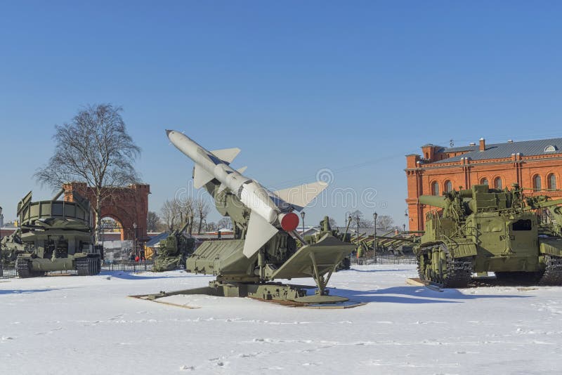 Ground-based Rocket Launcher for Defeating Flying Targets Stock Photo ...