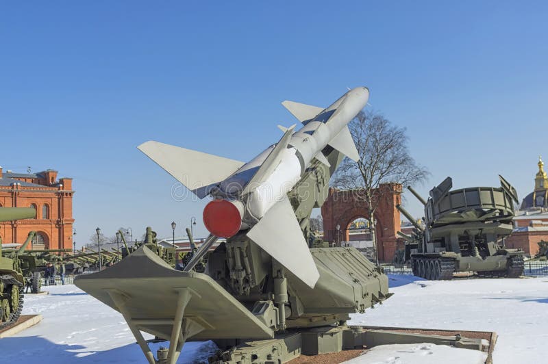 Ground-based Rocket Launcher for Defeating Flying Targets Stock Photo ...