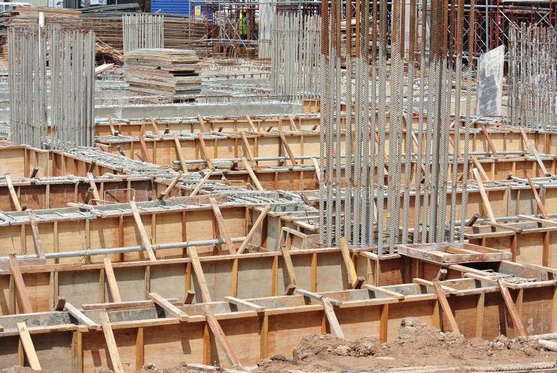 Ground Beam Form Work at the Construction Site Editorial Image - Image ...