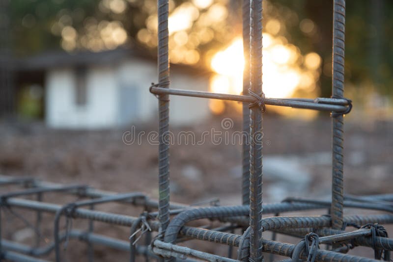 Ground Beam of Structure Building Stock Image - Image of estate, rebars ...