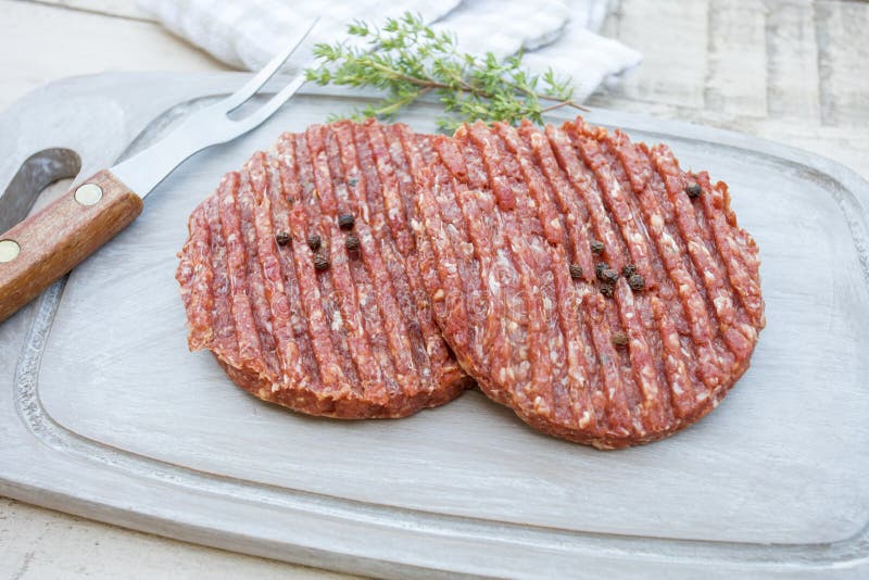 Ground beef steak stock image. Image of thyme, minced - 162218127