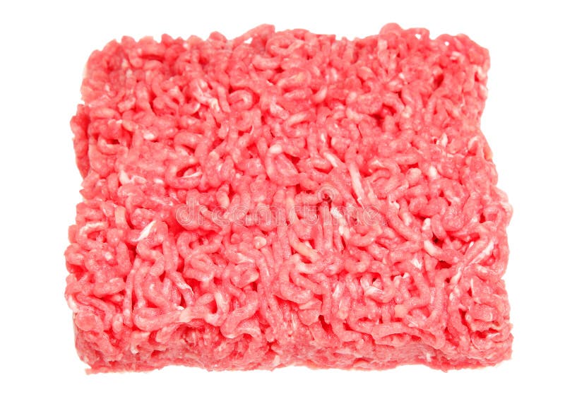 Ground Beef on a White Background Stock Photo - Image of meat, ground ...