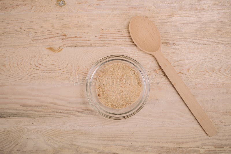 Ground Biscuits on Rustic Wooden Table Stock Photo - Image of brown ...