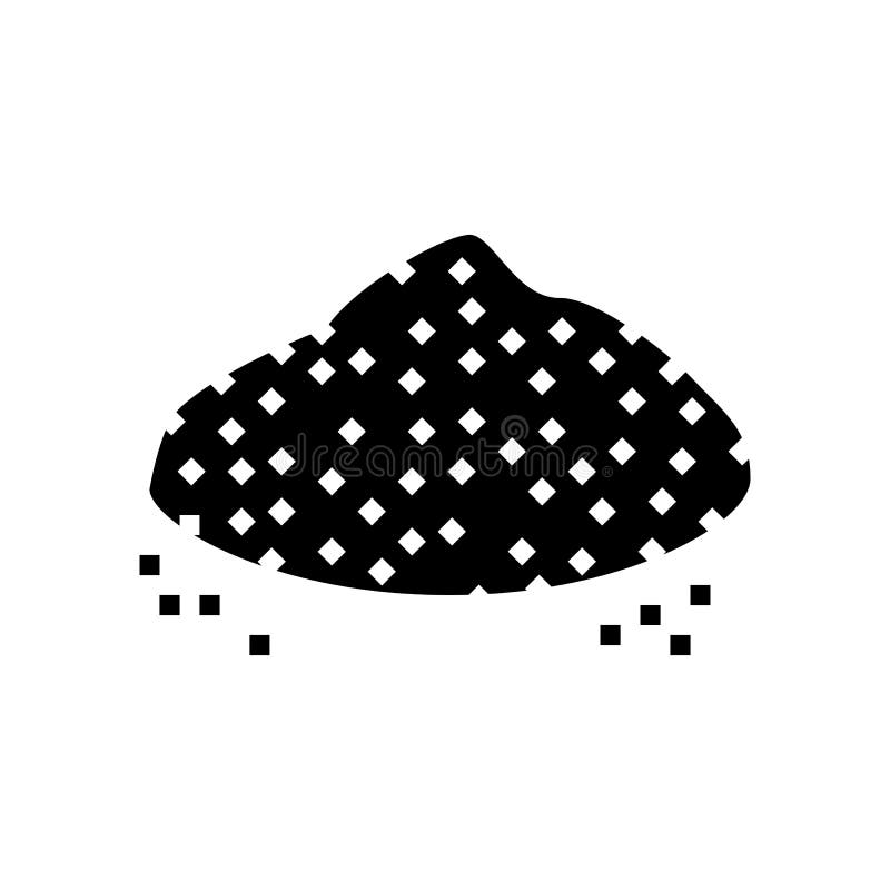 Ground Black Pepper Glyph Icon Vector Illustration Stock Vector ...