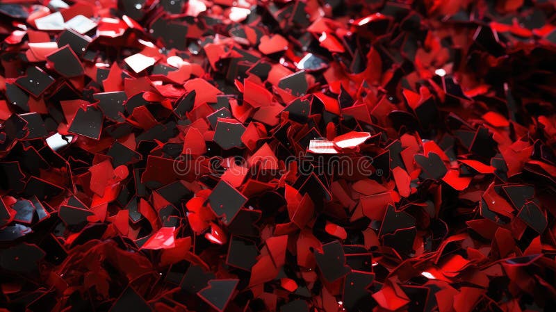 Ground Black and Red Confetti Stock Illustration - Illustration of ...