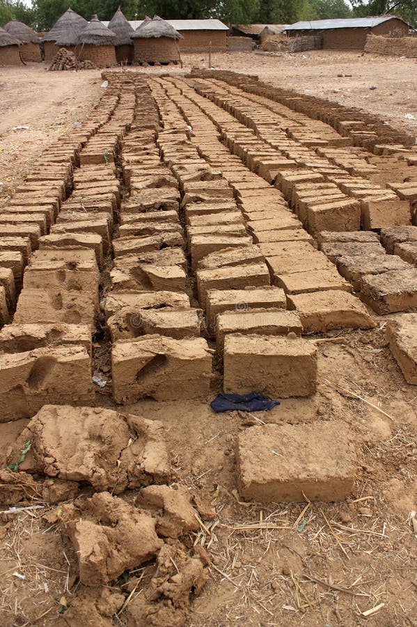 Brick Production. Stacked Brick in a Brick Factory Warehouse Stock ...