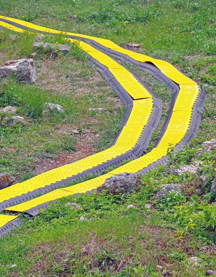 Ground cable protector stock photo. Image of plastic - 108167274