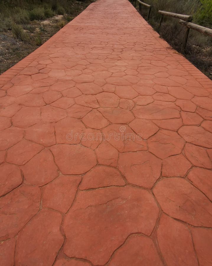 Ground Cement Road Going into Perspective To the Horizon Stock Image ...
