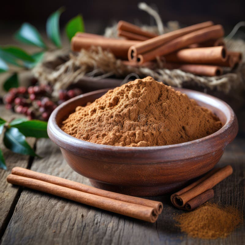 Ground Cinnamon Close-up. AI Generated Stock Illustration ...