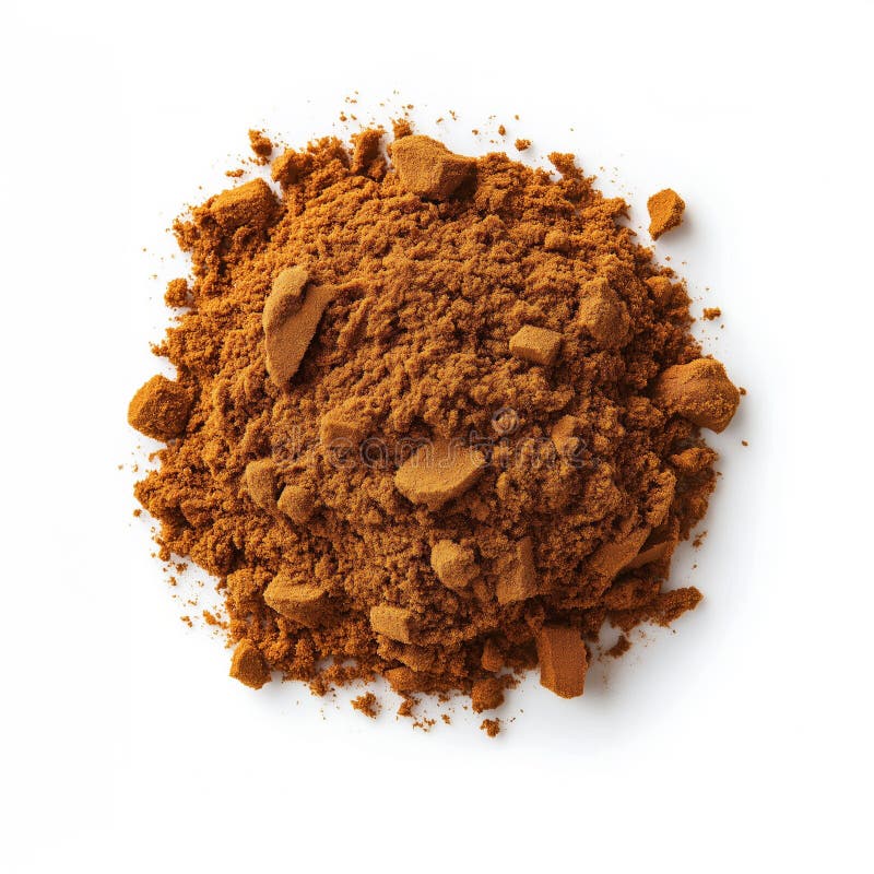 Ground Cinnamon Powder on White Background Stock Illustration ...