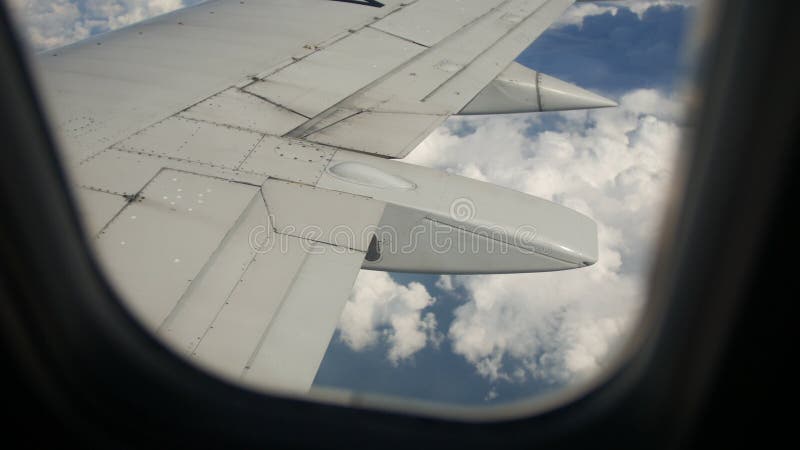 Under the Wing of an Airplane Stock Footage - Video of plane, high ...