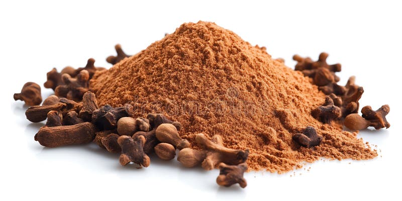 Ground Cloves Pile with Whole Cloves Stock Illustration - Illustration ...