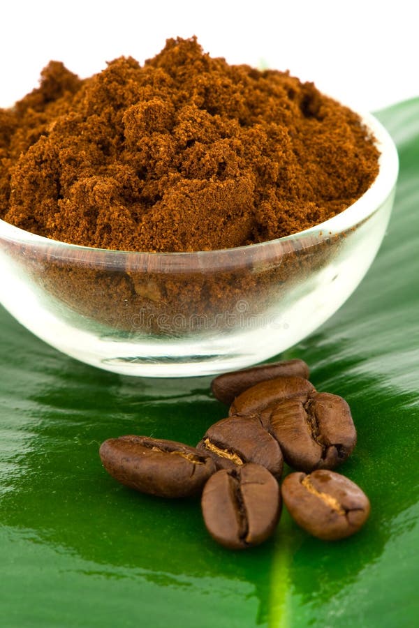Ground coffee & beans stock photo. Image of drink - 13268122